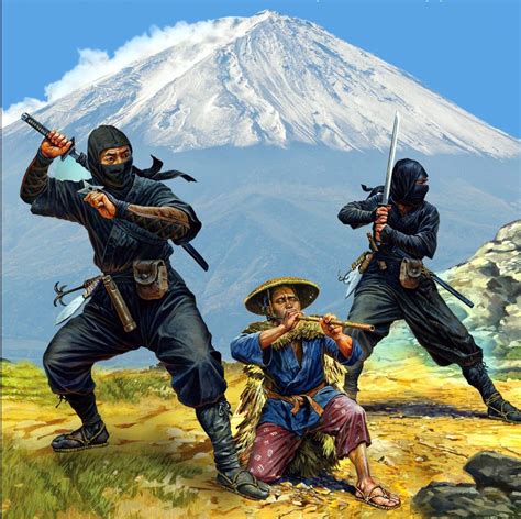 Japanese Shinobi Kampfkünste Kriegerin Samurai