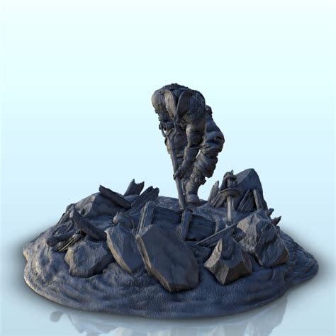 Hartolia Miniatures Pirate Digging With Shovel With Treasure Chest 1