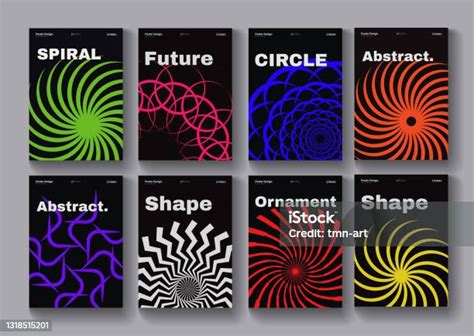 추상적인 원 모양의 미니멀한 포스터 세트 메타 모던 커버 스위스 디자인 패턴 미래 기하학적 구성 바우하우스 흑백 작품 0명에 대한 스톡 벡터 아트 및 기타 이미지 Istock