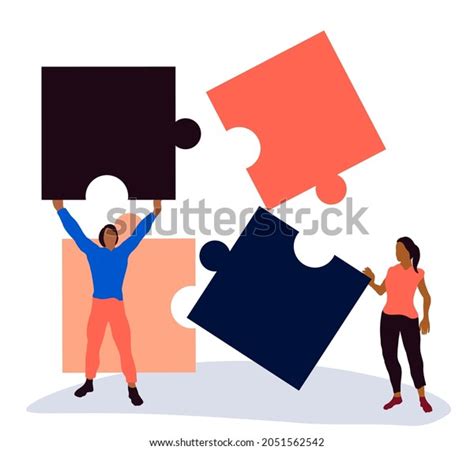 Finding Solution Problem Solving Teamwork Partnership Stock Vector Royalty Free 2051562542