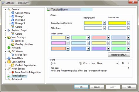 Tortoisesvn S Settings Tortoisesvn A Subversion Client For Windows
