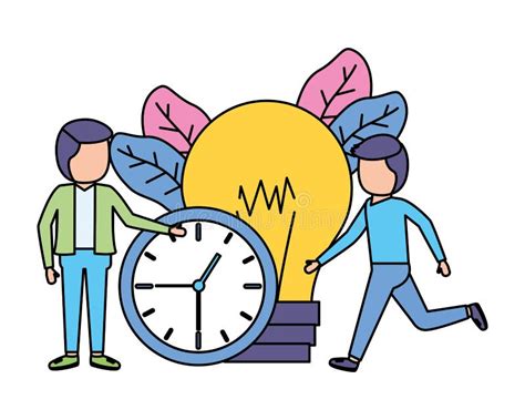 Businessmen Time Clock Stock Illustration Illustration Of Watch