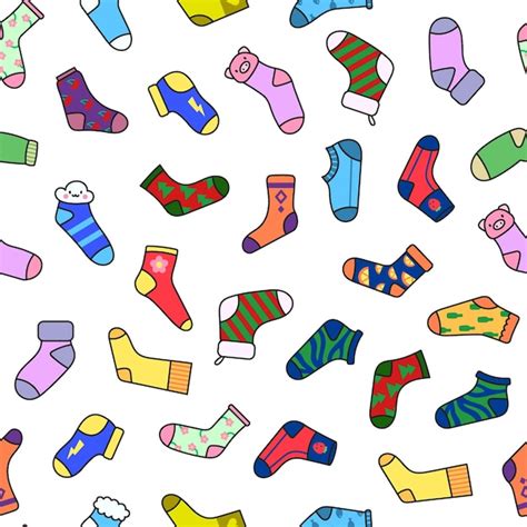 Premium Vector Variety Socks Seamless Pattern