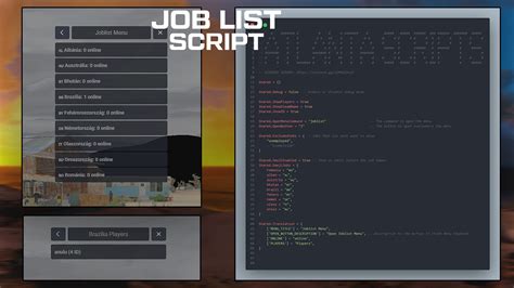 FiveM Joblist Menu FREE FiveM Releases Cfx Re Community