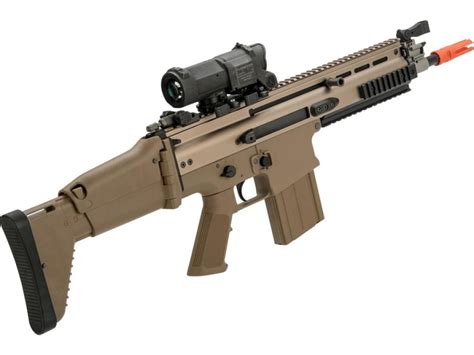 FN HERSTAL WE CYBERGUN AEG SCAR H AIRSOFT RIFLE TAN Arsenal Sports