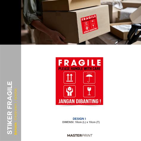 Jual Stiker Fragile Jangan Dibanting Label Barang Pecah Shopee Indonesia