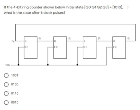 Answered If The 4 Bit Ring Counter Shown Below… Bartleby