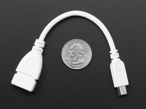 Raspberry PI Official Micro USB B Male To USB A Female Adapter DarkOct02