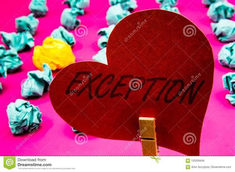 Handwriting Text Exception Concept Meaning Person Or Thing That Is Excluded From General