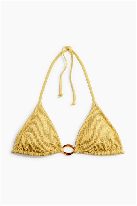 Padded Triangle Bikini Top Yellow Ladies Handm Sg