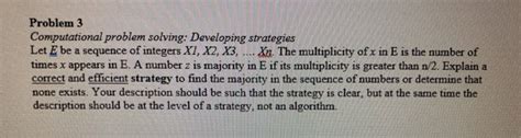 Solved Problem 3 Computational Problem Solving Developing