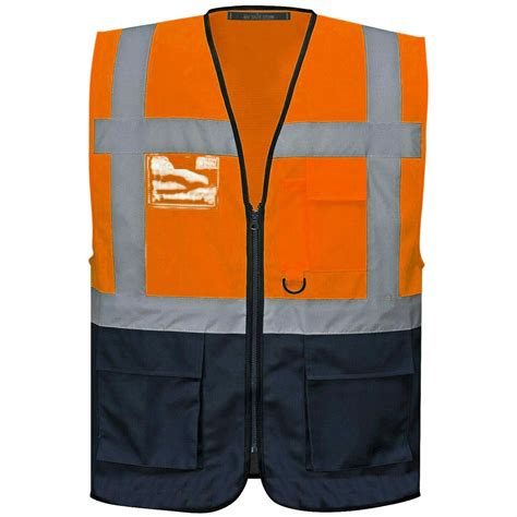 Executive Hi Vis Viz Vest High Visibility Work Waistcoat Reflective Sa