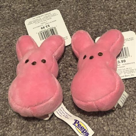 4 Inch Soft Pink Peep Plush 4 Each Easter Depop