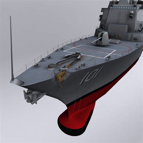 Uss Gridley Ddg 101 Arleigh Burke Class Destroyer 3d Model 89