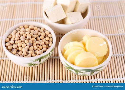 Fresh Tofu And Soybean Product Stock Image Image Of Health Diet