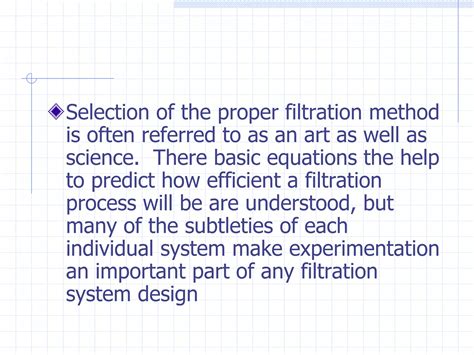 Downstream Processes Filtration Ppt