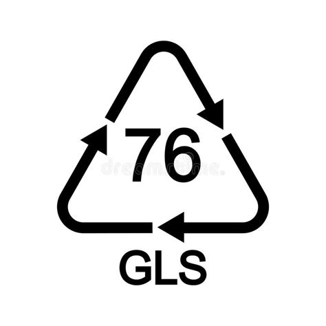 白色背景中带箭头76 Gls可重用图标的三角形铅玻璃回收符号 向量例证 插画 包括有 环境 保护 282838996