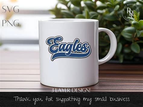 Eagles Svg Png Eagles Script 3 Layer Design Cut File For Shirts Bags