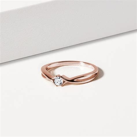 Diamantring aus Roségold KLENOTA