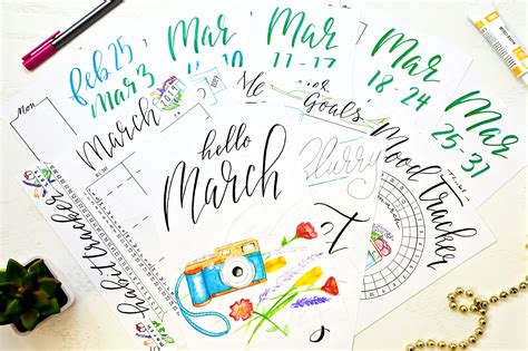 March Bullet Journal Setup Sheena Of The Journal