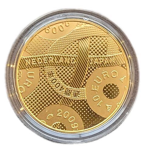 Gouden 10 Euro 2009 Proof Munt 400 Jaar Nederland Japan 101munten
