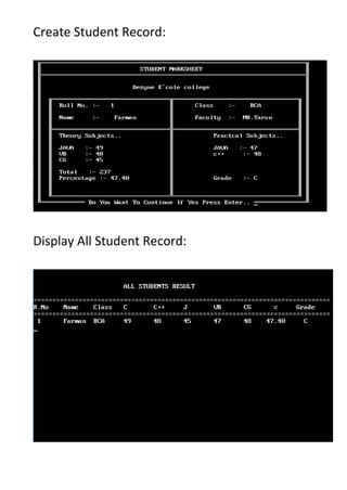 Student Marksheet Generator Pdf