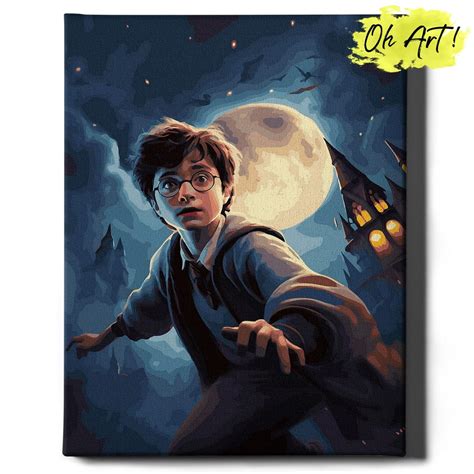 Malowanie Po Numerach 40x50cm Harry Potter i księżyc Obraz do