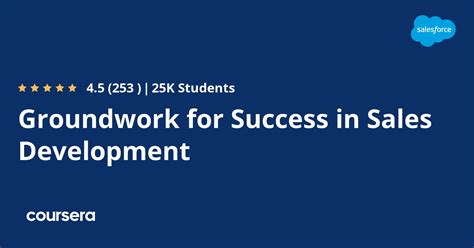Groundwork For Success In Sales Development Coursya