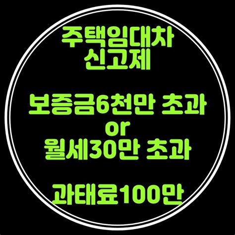 주택임대차신고제 보증금6천만원 월세30만원 초과 6월1일 수도권광역시등 시행 네이버 블로그