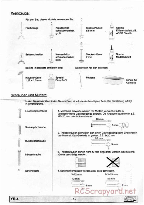Yokomo YR 4 Instruction Manual RCScrapyard Radio Controlled Model Archive