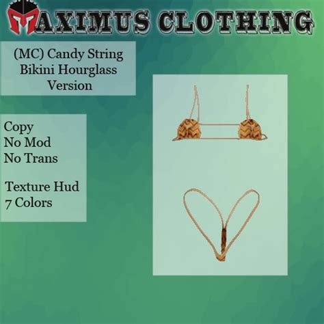Second Life Marketplace Mc Candy String Bikini Hourglass Version W Hud