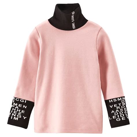 Зимняя футболка для девочек плотная нижняя рубашка с длинными рукавами водолазка для девочек