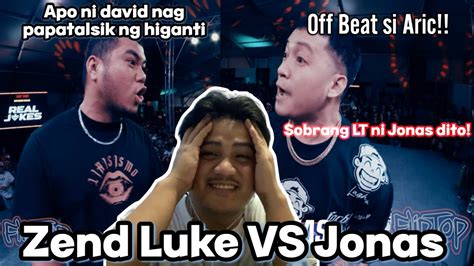 FlipTop Jonas Vs Zend Luke Off Beat Si Aric Sobrang LT Reaction