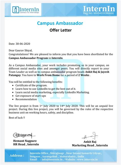 Intern Internshipprogram Campusambassador Workfromhome Gaurav Shiyal