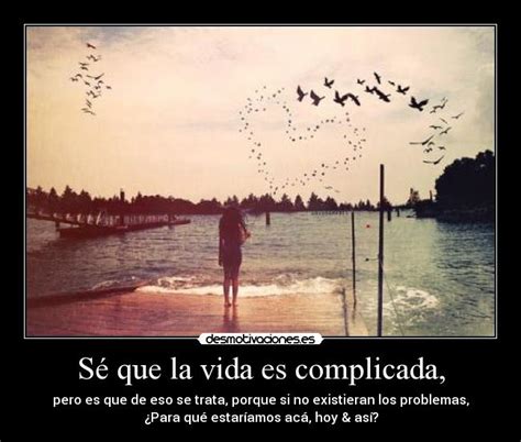 Sé Que La Vida Es Complicada Desmotivaciones