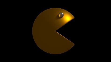 D Pacman Golden Free D Model CGTrader