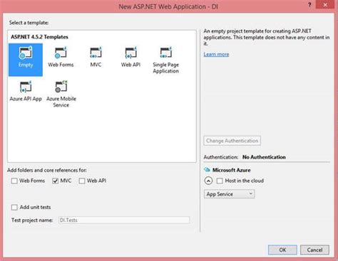 how to implement dependency injection in mvc project