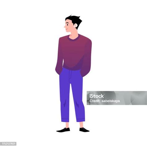 보청기를 착용한 청각 장애인 청년 귀에 삽입된 보청기 Bte 장치를 착용한 벡터 십대 청각 장애 감소에 대한 스톡 벡터 아트 및