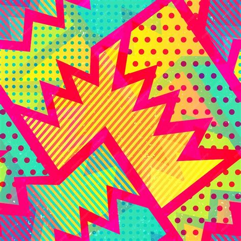 Premium Vector Psychedelic Geometric Seamless Pattern