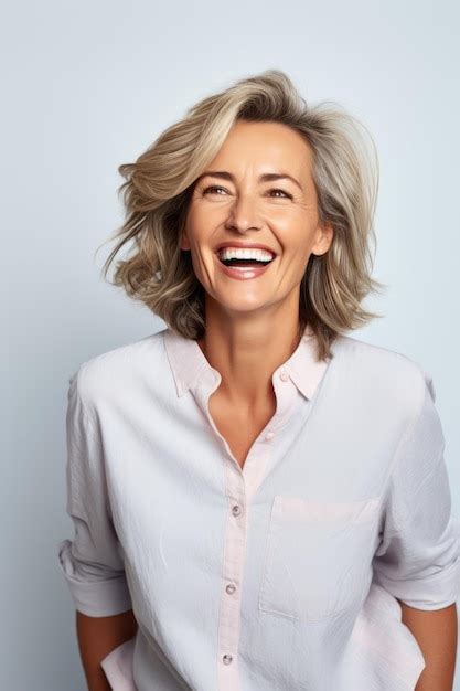 Premium Ai Image 50 Year Old Woman Emotional Dynamic Pose