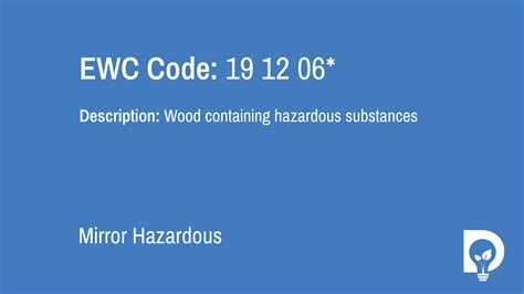 Ewc Code 19 12 06 Your Dsposal