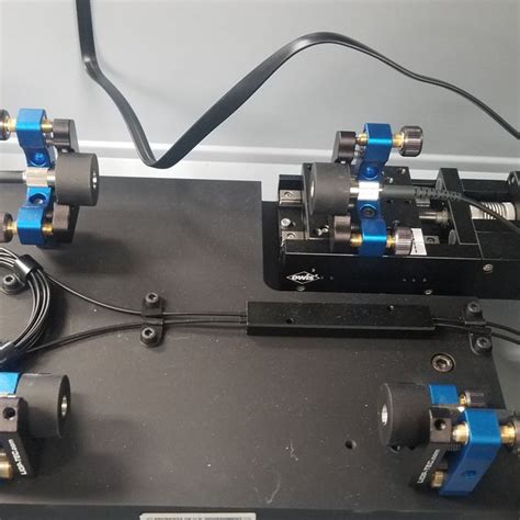 Left Photograph Of The Hom Interferometer With Optical Delay And Beam