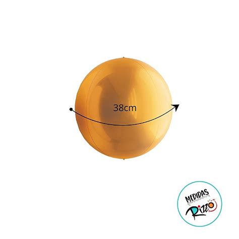 Balão De Festa Metalizado 15 38cm Esphera Ouro Redondo 1 Unidade