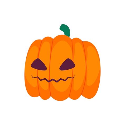 Ilustración De Calabaza Sonriente Vector Premium