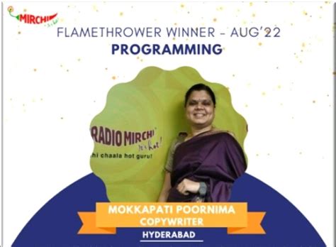 Poornima Mokkapati On Linkedin Yet Another Flame Thrower 🔥💥 Proud To Be A Hot Mirchian 🌶️