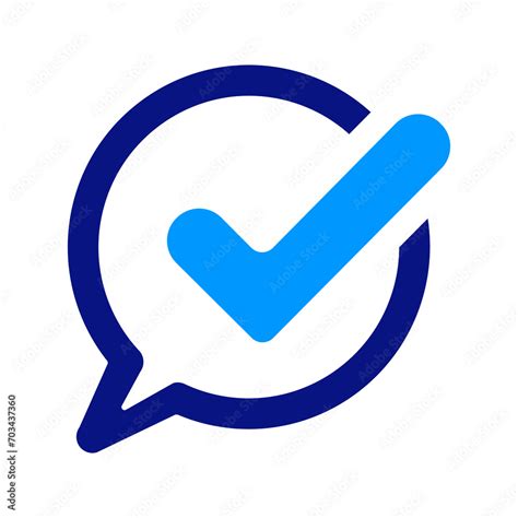 Blue Check Mark With Navy Blue Circle Bubble Shape CV Builder Perfect