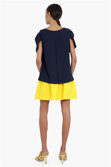 Maison Poi Tissue Mini Peplum Skirt Sunflower New Season Parlour X