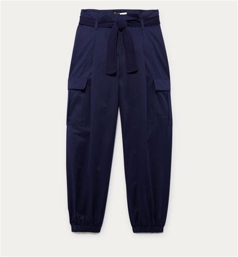 Plain Cargo Trousers Dark Blue