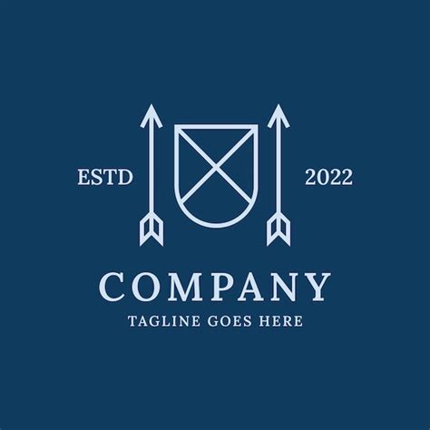 Escudo De Flecha Diseño De Logotipo Vectorial Vintage Vector Premium