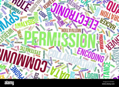 Permission It Information Technology Conceptual Word Cloud For For